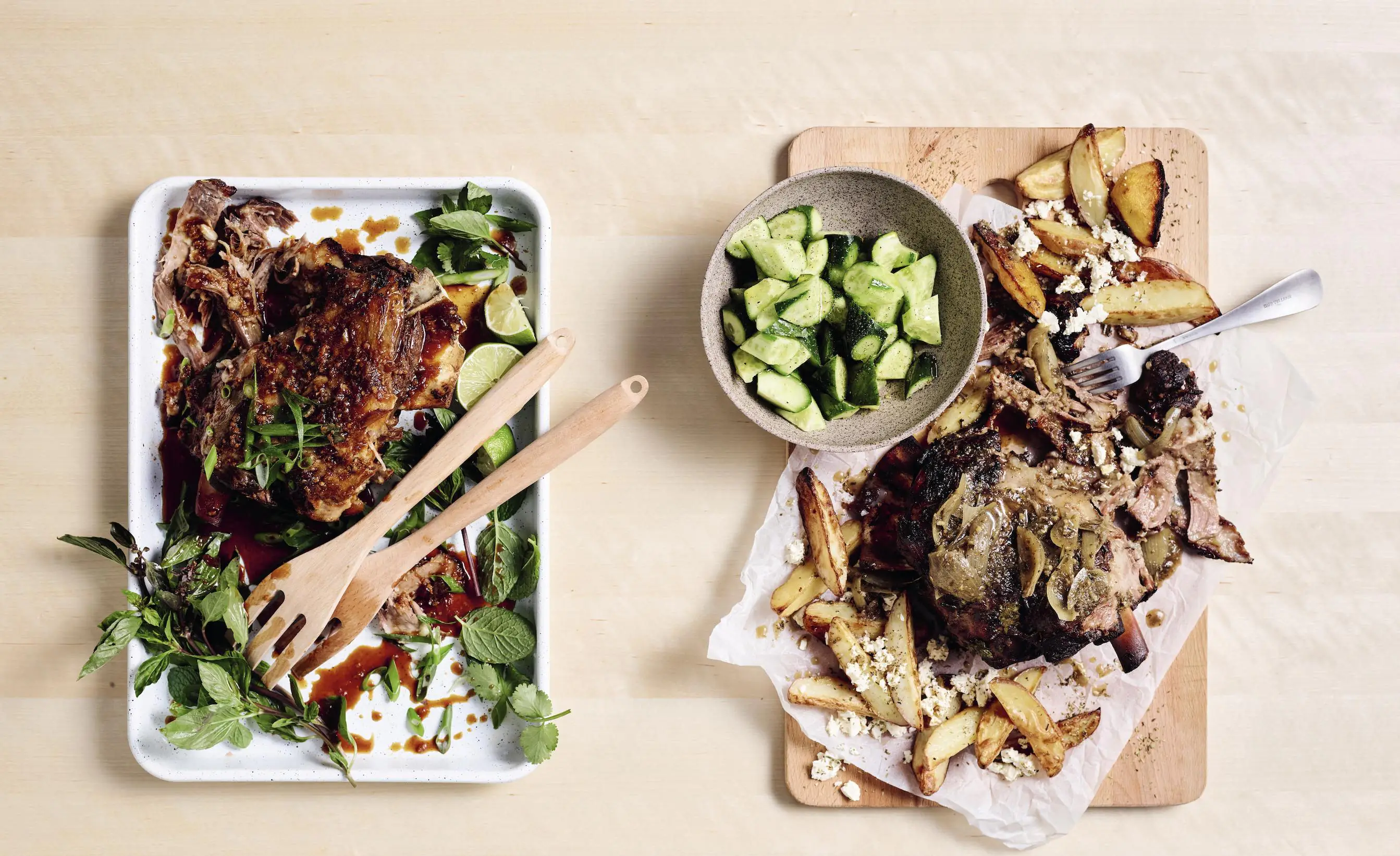 Middle Eastern slow-cooked lamb shoulder from Wholesome by Sarah Pound ...